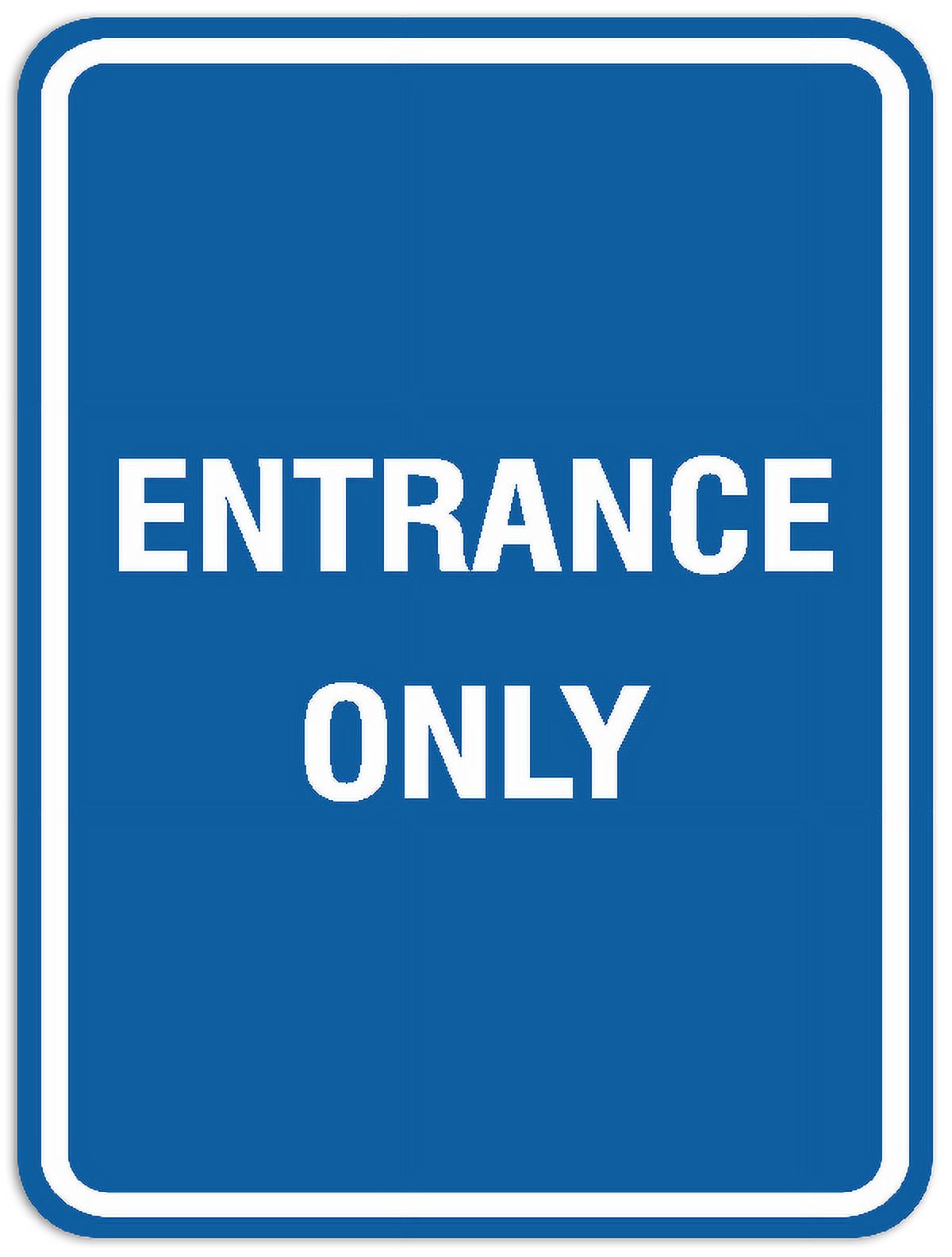 Signs ByLITA Portrait Round Entrance Only Sign - Laser-Engraved ...