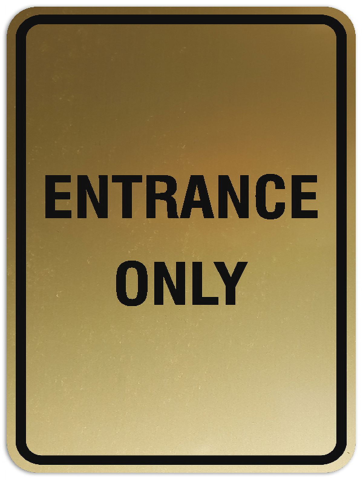 Signs ByLITA Portrait Round Entrance Only Sign - Laser-Engraved ...