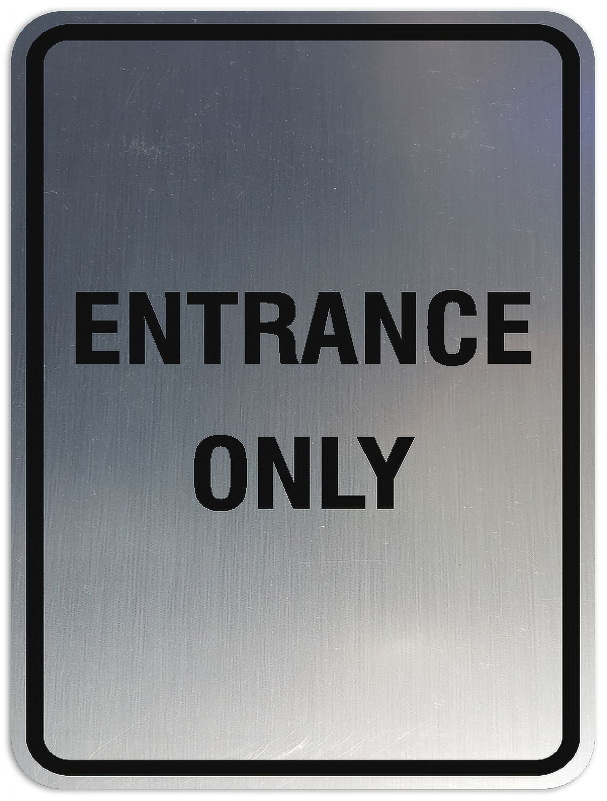 Signs ByLITA Portrait Round Entrance Only Sign - Laser-Engraved ...