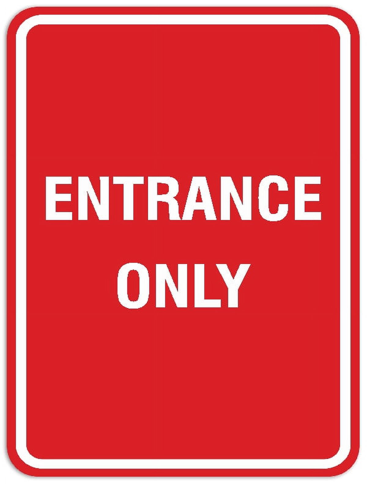 Signs ByLITA Portrait Round Entrance Only Sign - Laser-Engraved ...