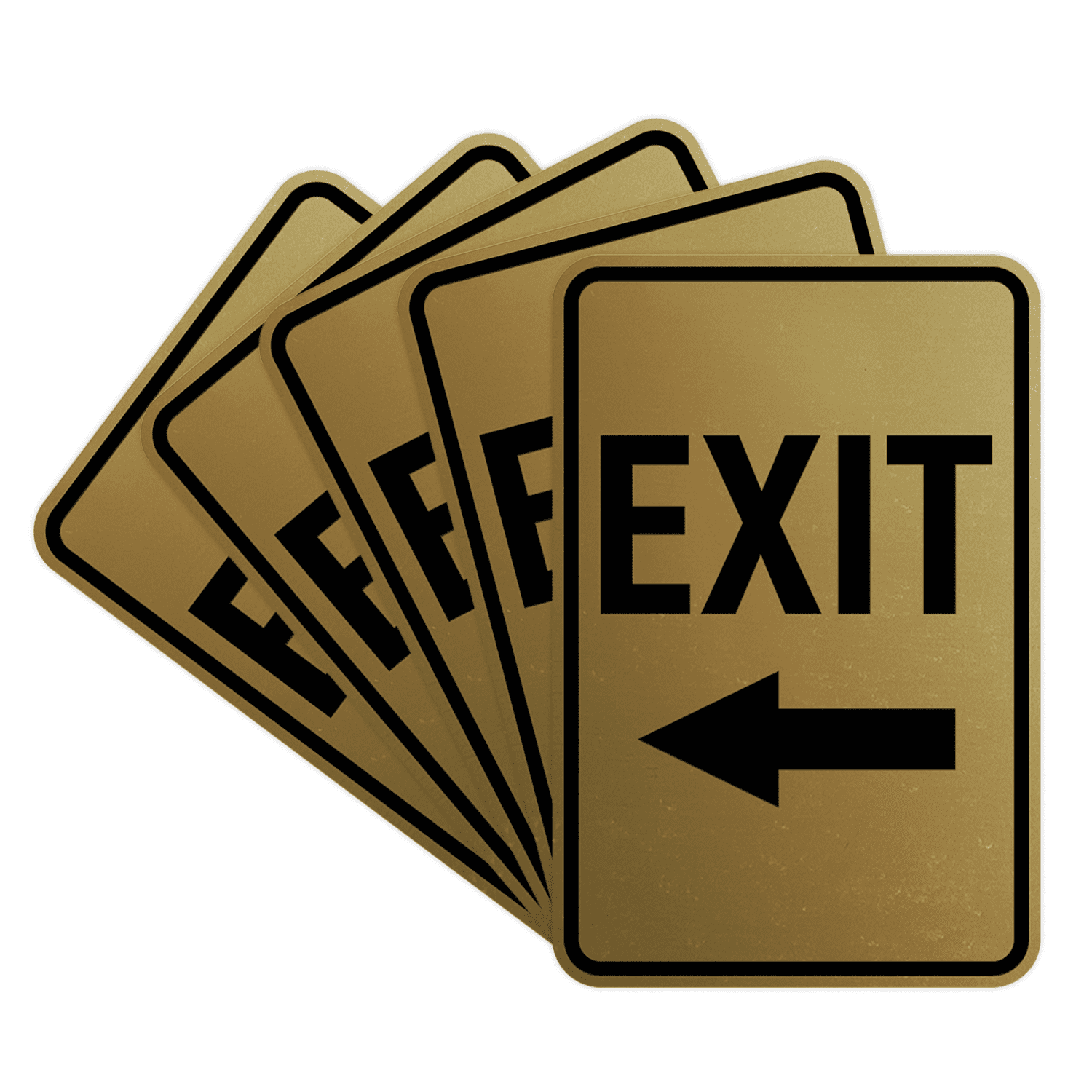 Signs ByLITA Portrait Round Exit Left Arrow Sign with Adhesive Tape ...