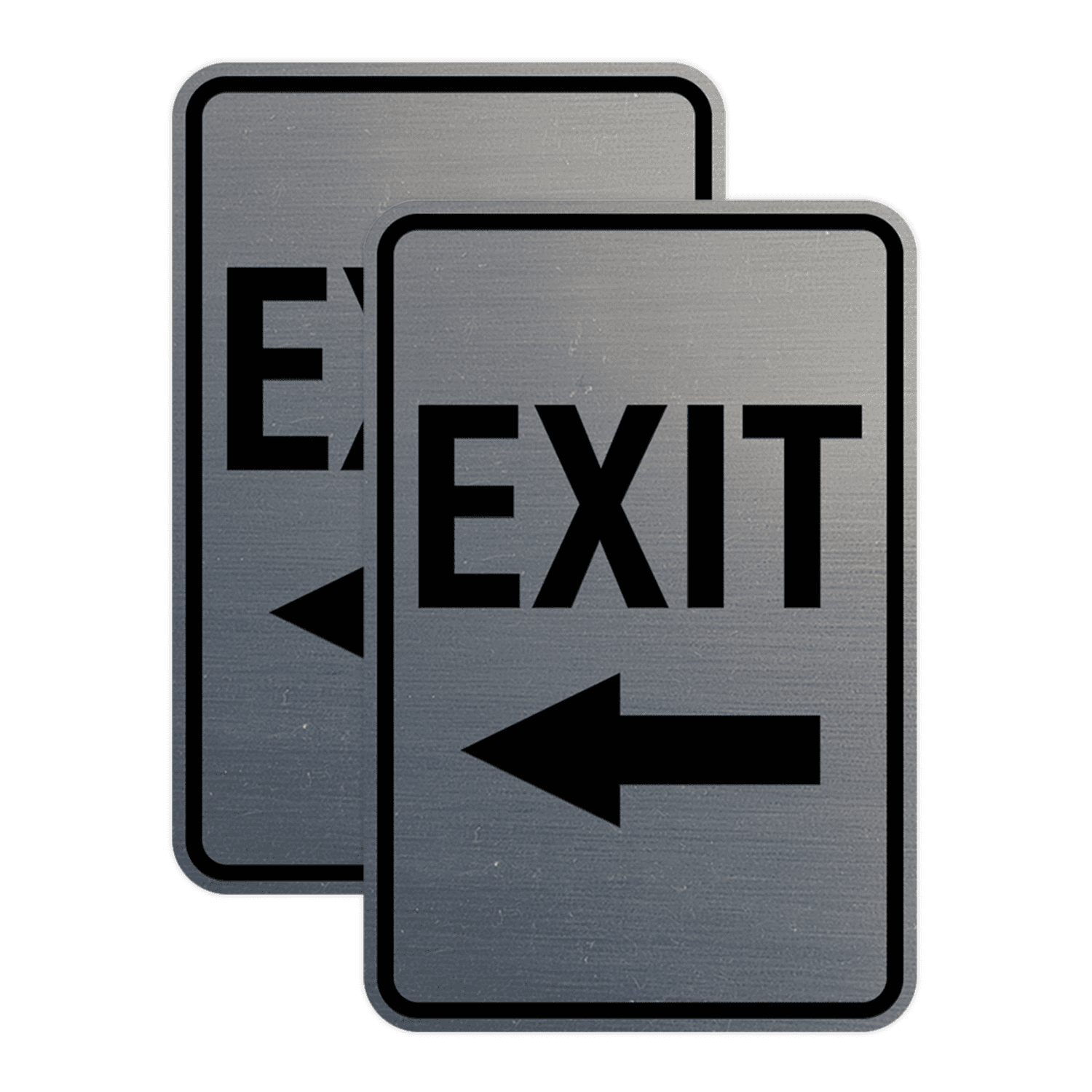 Signs ByLITA Portrait Round Exit Left Arrow Sign with Adhesive Tape ...