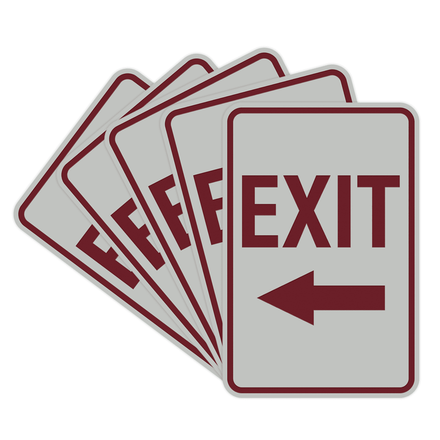 Signs ByLITA Portrait Round Exit Left Arrow Sign with Adhesive Tape ...