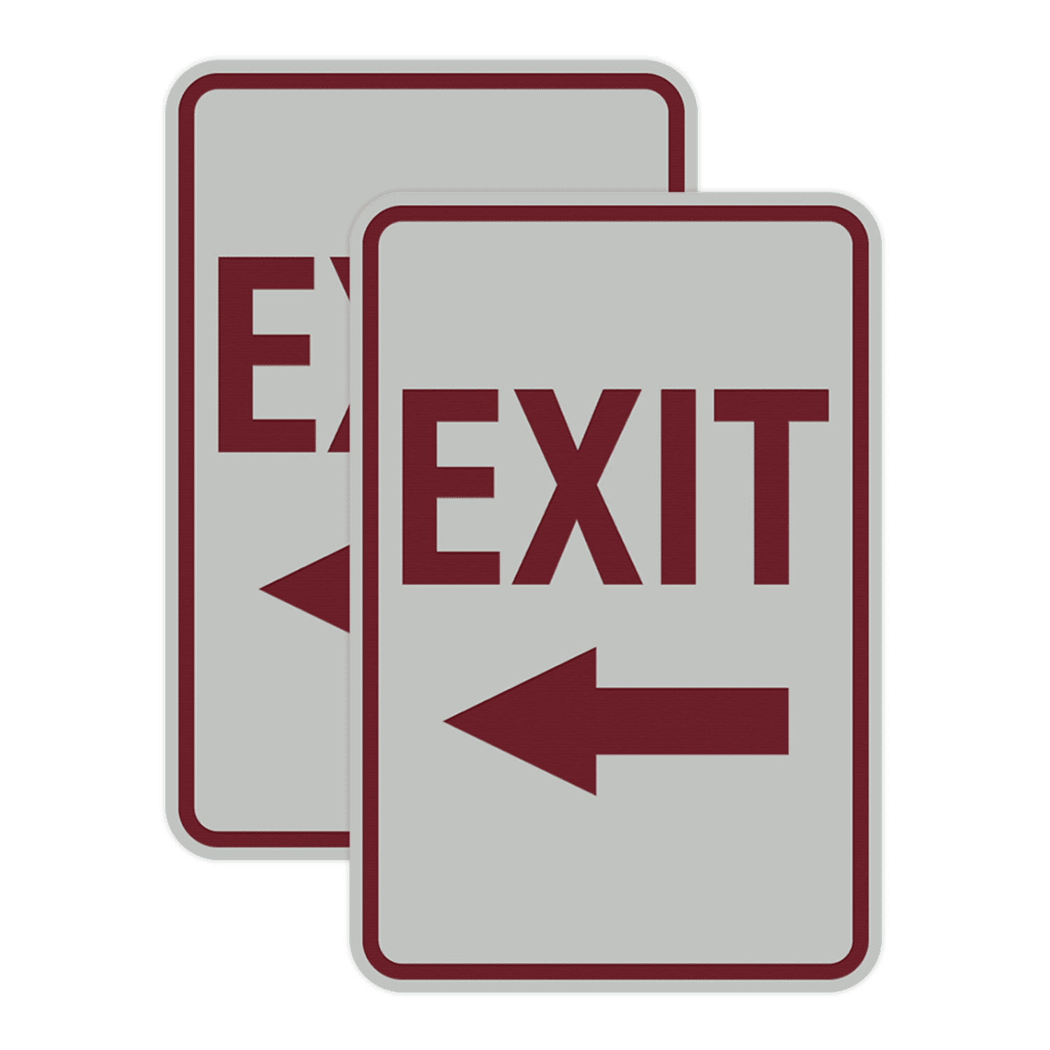 Signs ByLITA Portrait Round Exit Left Arrow Sign with Adhesive Tape ...