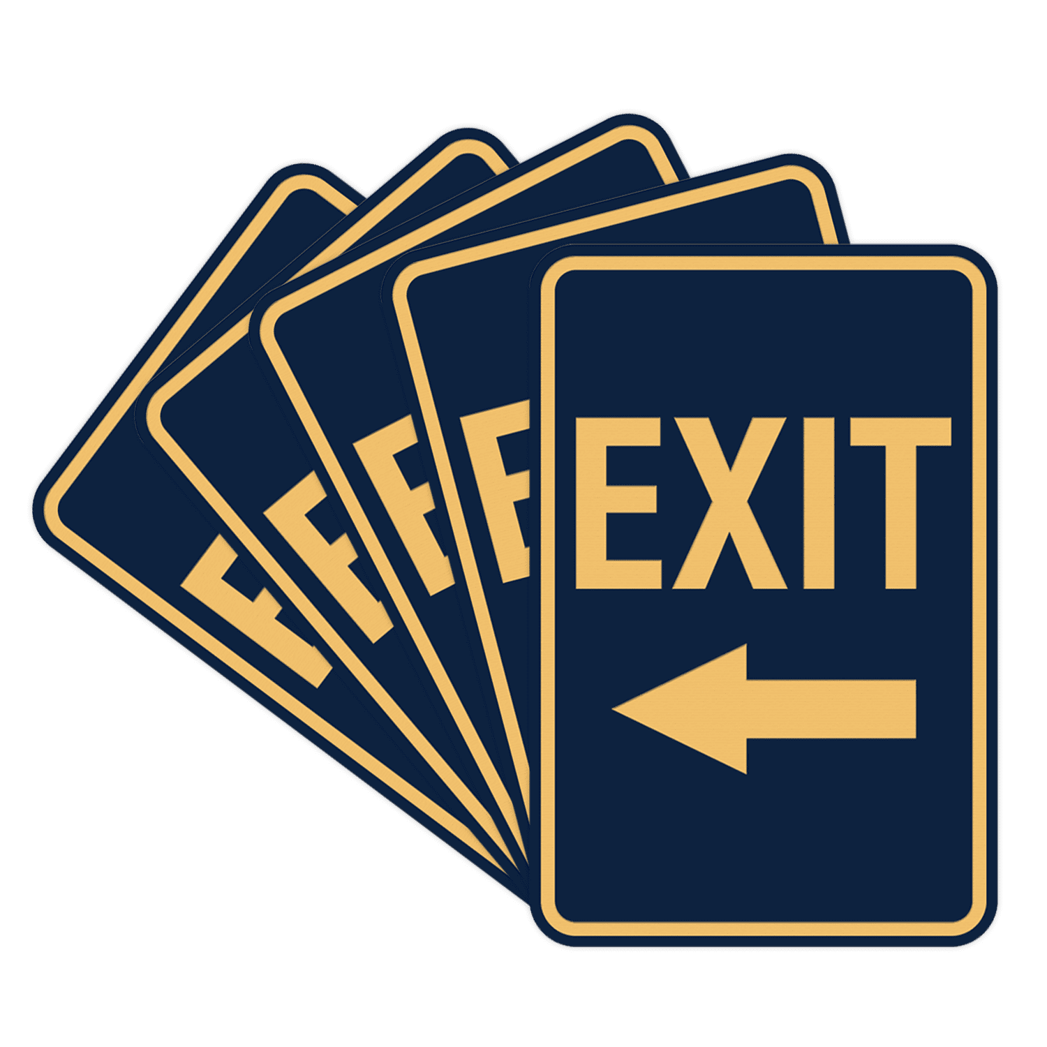 Signs ByLITA Portrait Round Exit Left Arrow Sign with Adhesive Tape ...