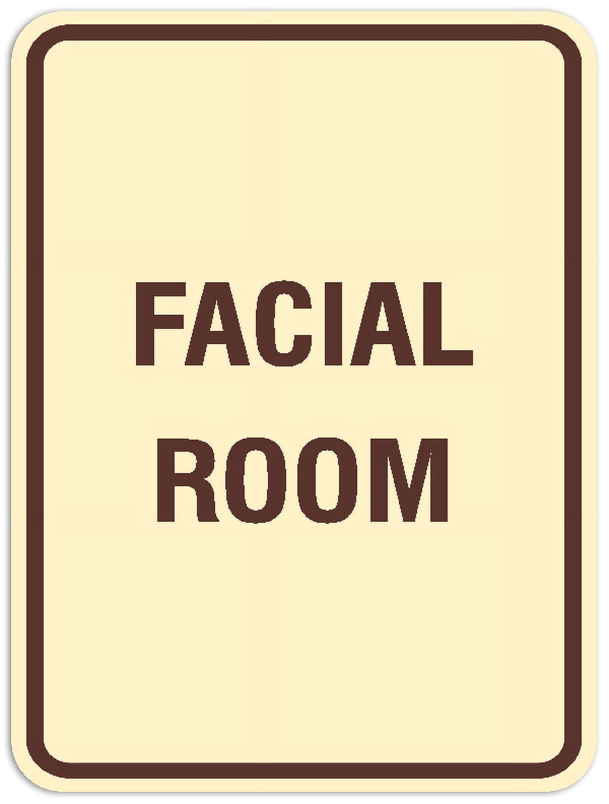Signs ByLITA Portrait Round Facial Room Sign - Laser-Engraved Lettering ...