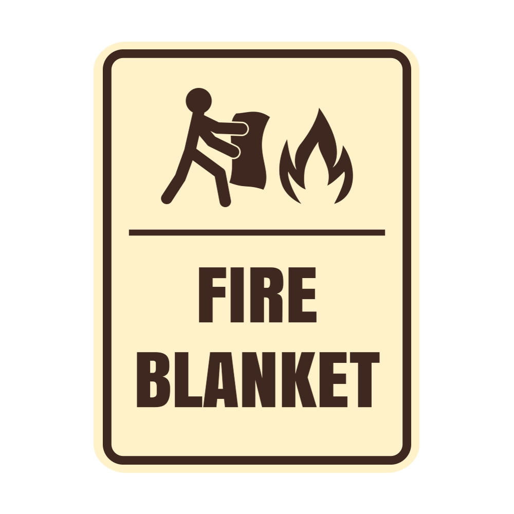 Signs ByLITA Portrait Round Fire Blanket Door or Wall Sign Easy ...