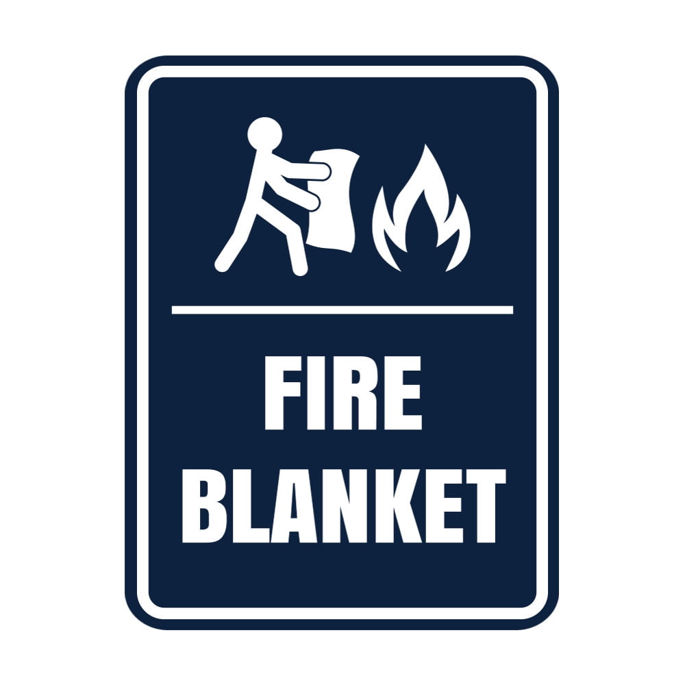 Signs ByLITA Portrait Round Fire Blanket Door or Wall Sign Easy ...