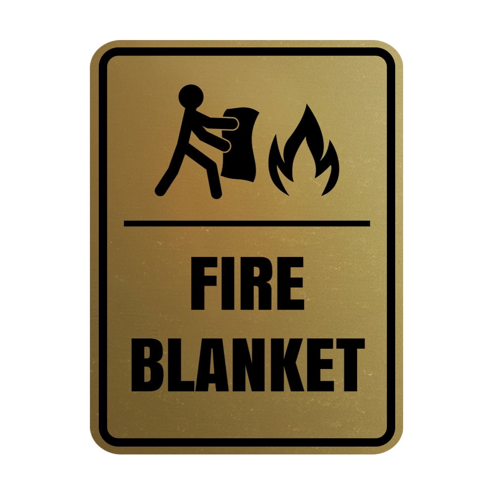 Signs ByLITA Portrait Round Fire Blanket Door or Wall Sign Easy ...
