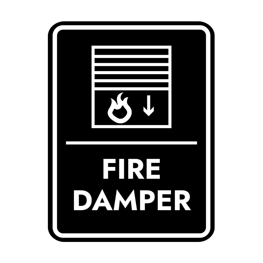 Signs ByLITA Portrait Round Fire Damper Door or Wall Sign Easy ...