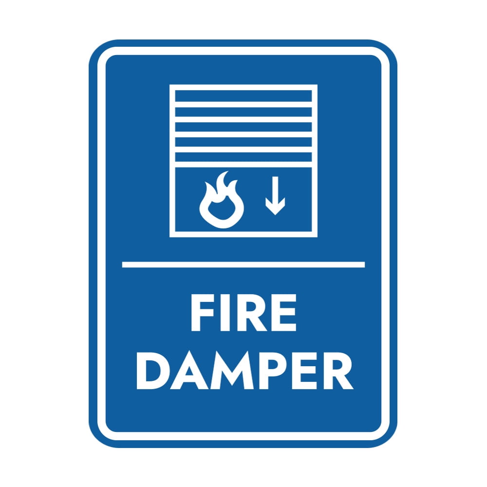 Signs ByLITA Portrait Round Fire Damper Door or Wall Sign Easy ...