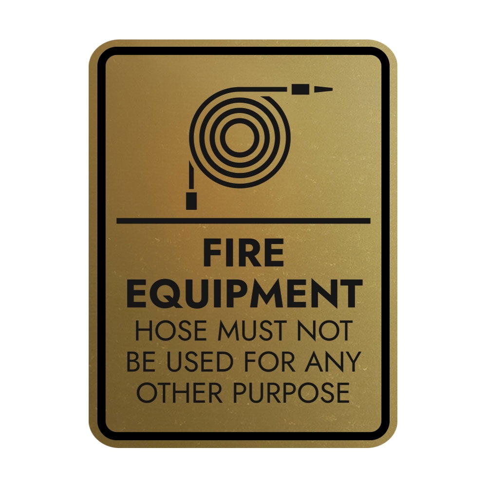Signs ByLITA Portrait Round Fire Equipment: Hose Must Not Be Used For ...