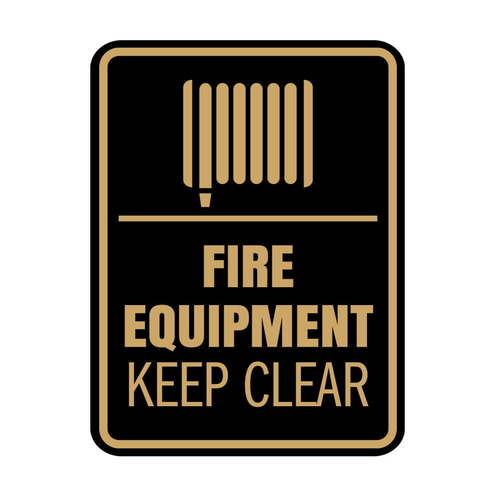 Signs ByLITA Portrait Round Fire Equipment Keep Clear Door or Wall Sign ...