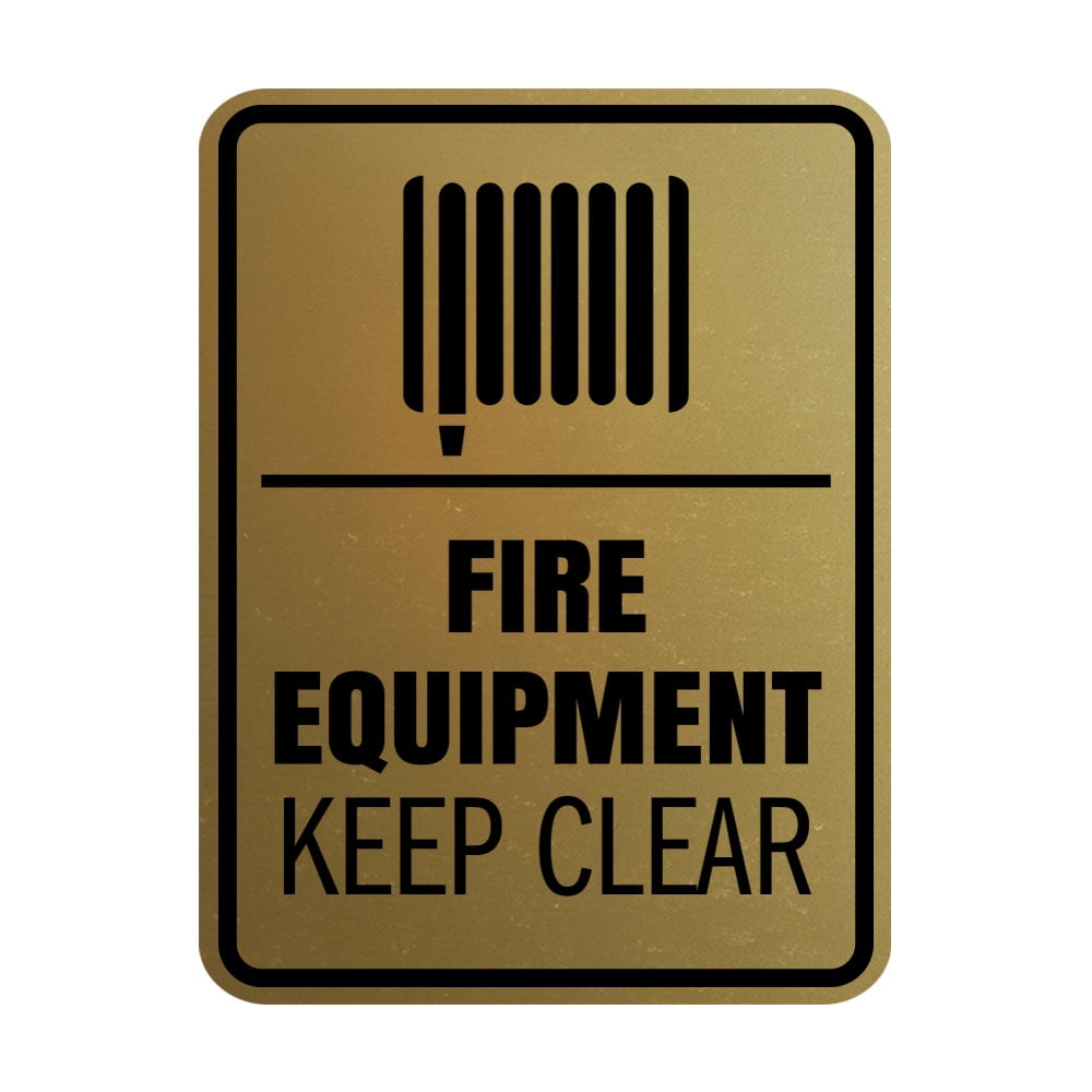 Signs ByLITA Portrait Round Fire Equipment Keep Clear Door or Wall Sign ...