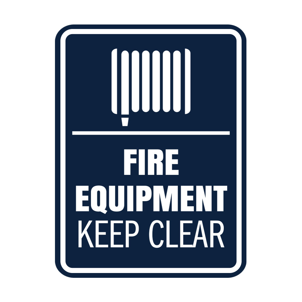 Signs ByLITA Portrait Round Fire Equipment Keep Clear Door or Wall Sign ...