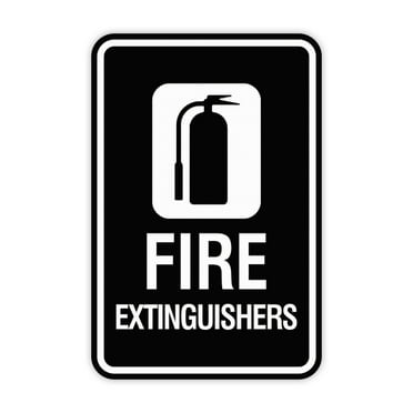 Portrait Round Fire Hazard Sign (Red) - Small - Walmart.com