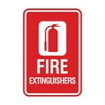 Signs ByLITA Portrait Round Fire Extinguishers Sign (Red) - Large ...