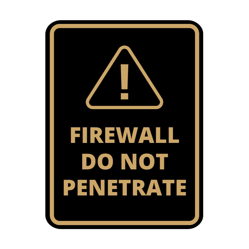 Signs ByLITA Portrait Round Firewall Do Not Penetrate Door or Wall Sign ...