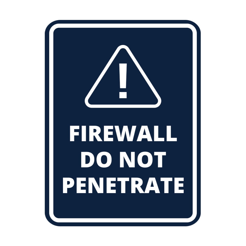 Signs ByLITA Portrait Round Firewall Do Not Penetrate Door or Wall Sign ...