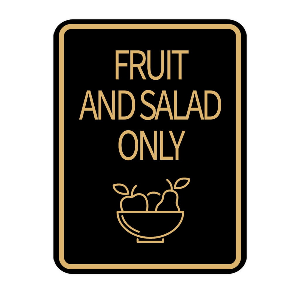 Signs ByLITA Portrait Round Food Preparation Area: Fruit and Salad Only ...
