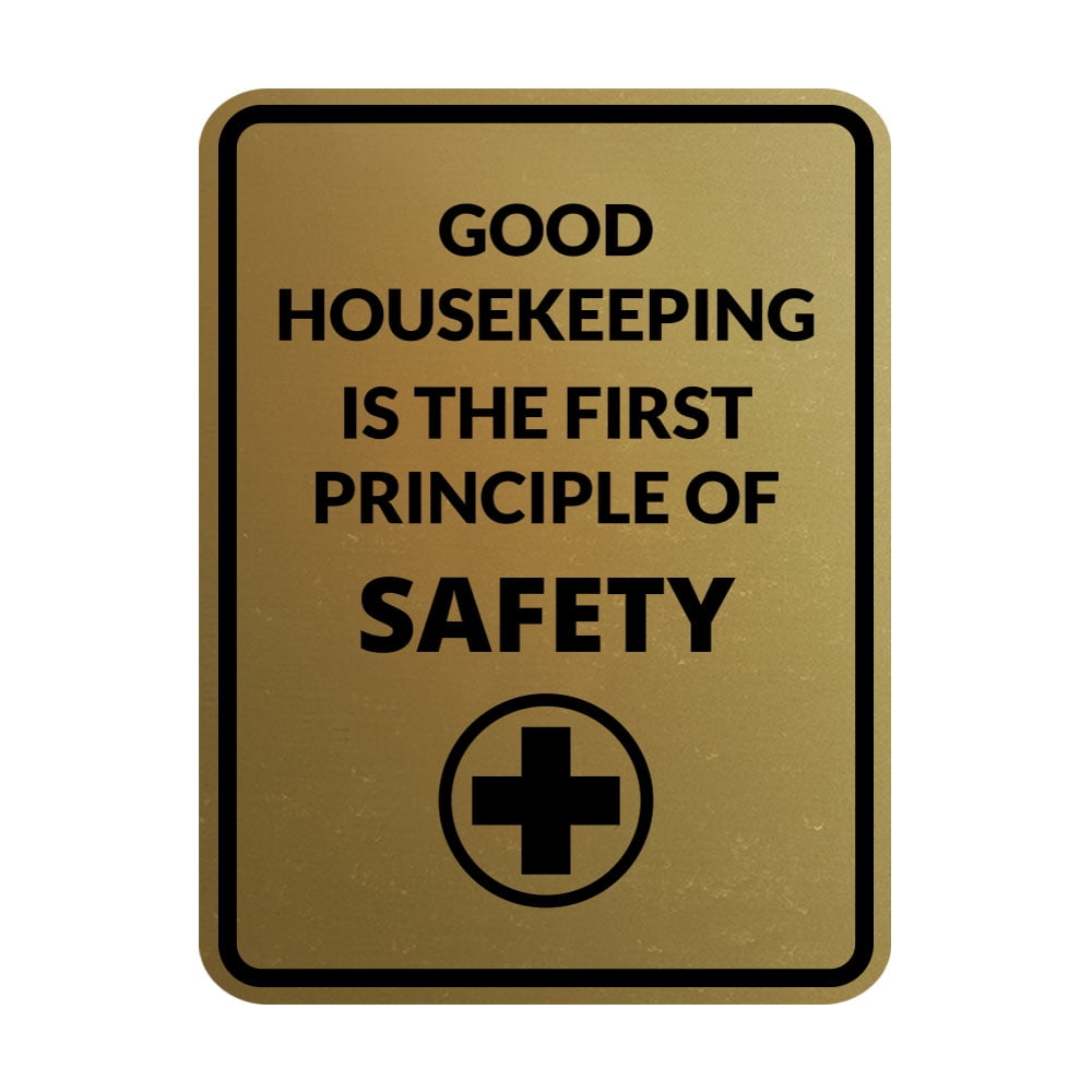 Signs ByLITA Portrait Round Good Housekeeping Is The First Principle Of ...