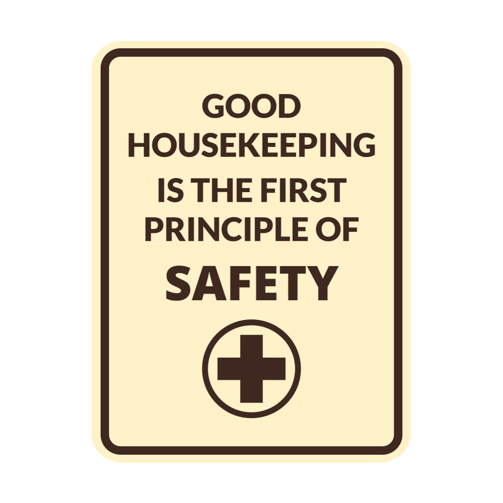 Signs ByLITA Portrait Round Good Housekeeping Is The First Principle Of ...