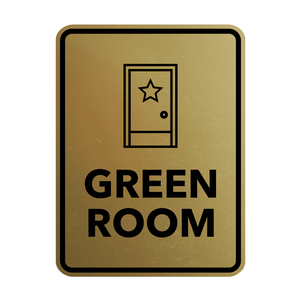 Signs ByLITA Portrait Round Green Room Door or Wall Sign Easy ...