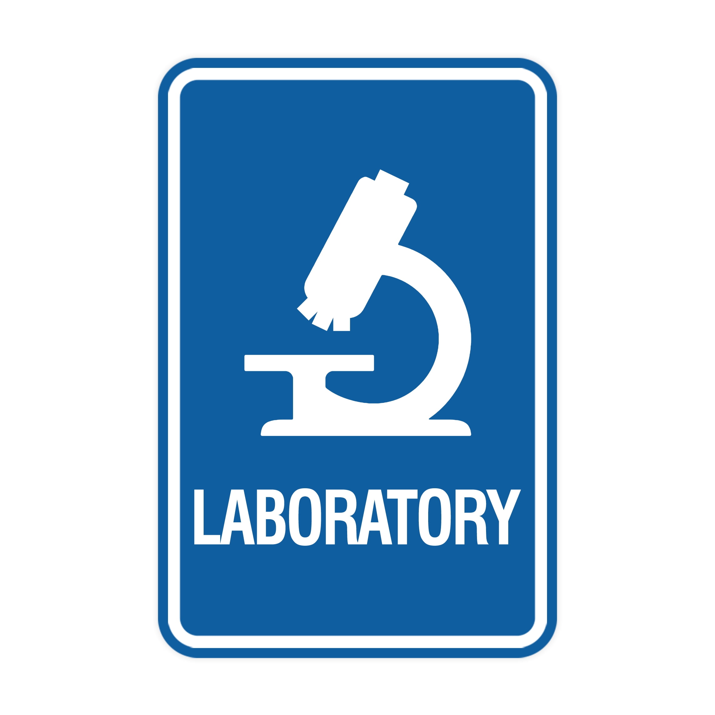 Signs ByLITA Portrait Round Laboratory Sign (Blue) - Medium - Walmart.com