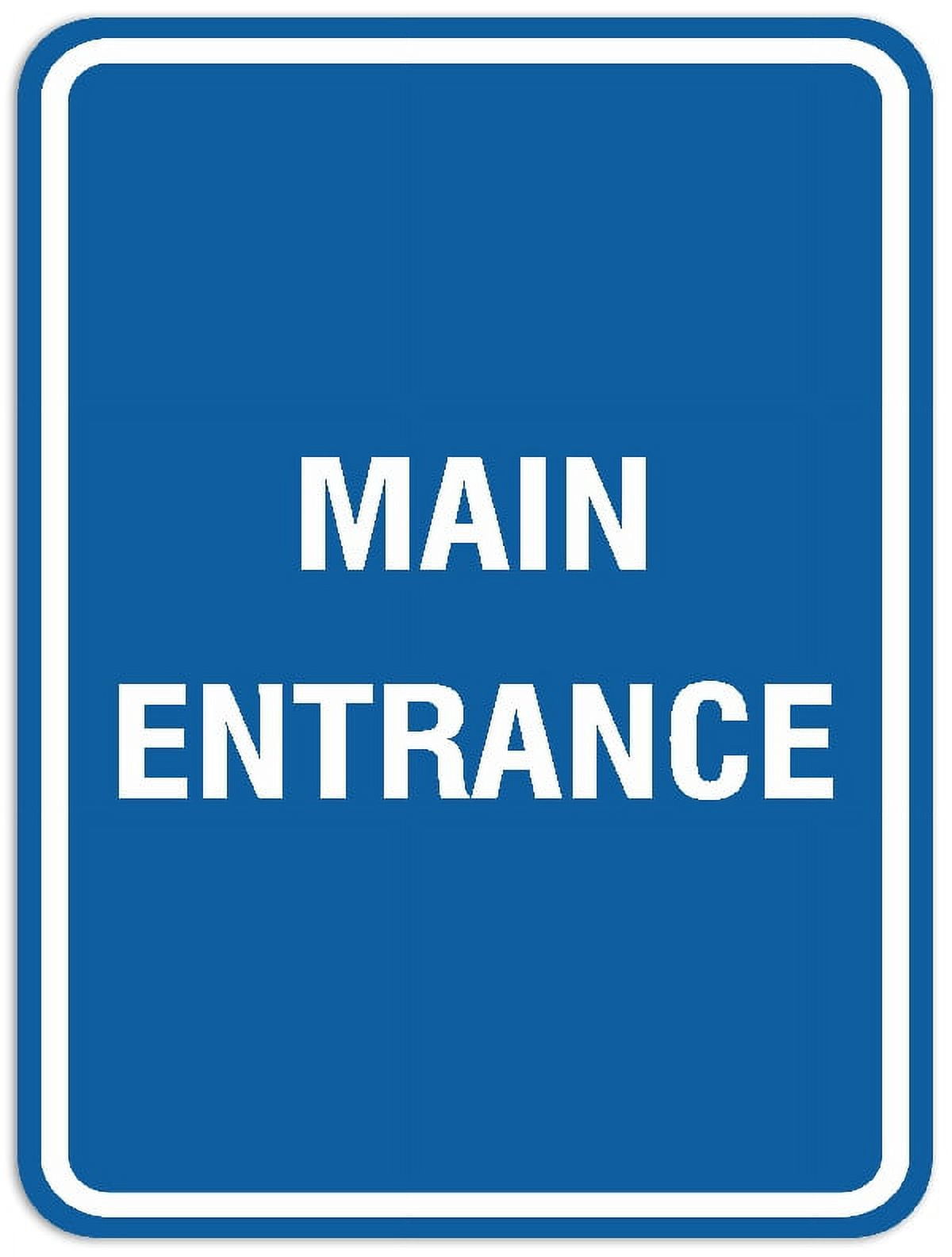 Signs ByLITA Portrait Round Main Entrance Sign - Laser-Engraved ...