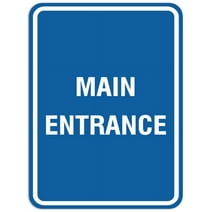 Signs Portrait Round Main Entrance Sign Laser-Engraved Lettering ...