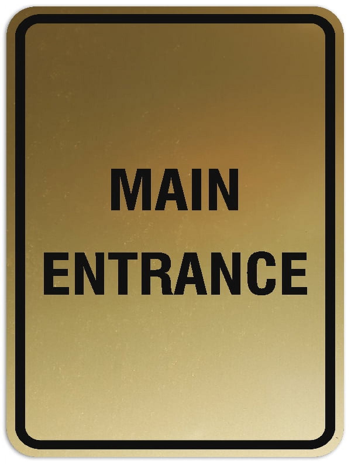 Signs ByLITA Portrait Round Main Entrance Sign - Laser-Engraved ...