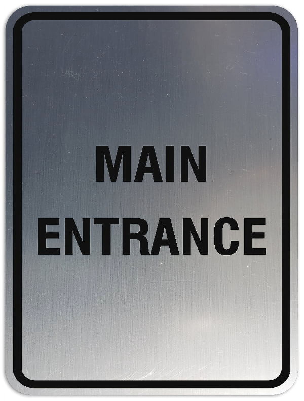 Signs ByLITA Portrait Round Main Entrance Sign - Laser-Engraved ...