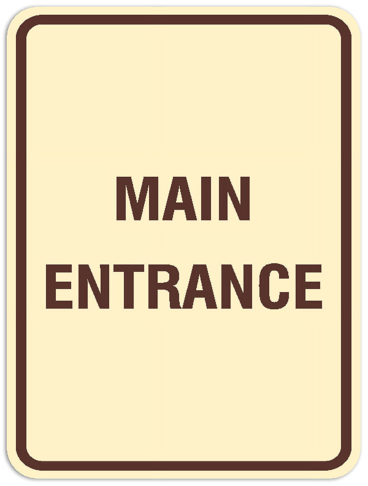 Signs ByLITA Portrait Round Main Entrance Sign - Laser-Engraved ...