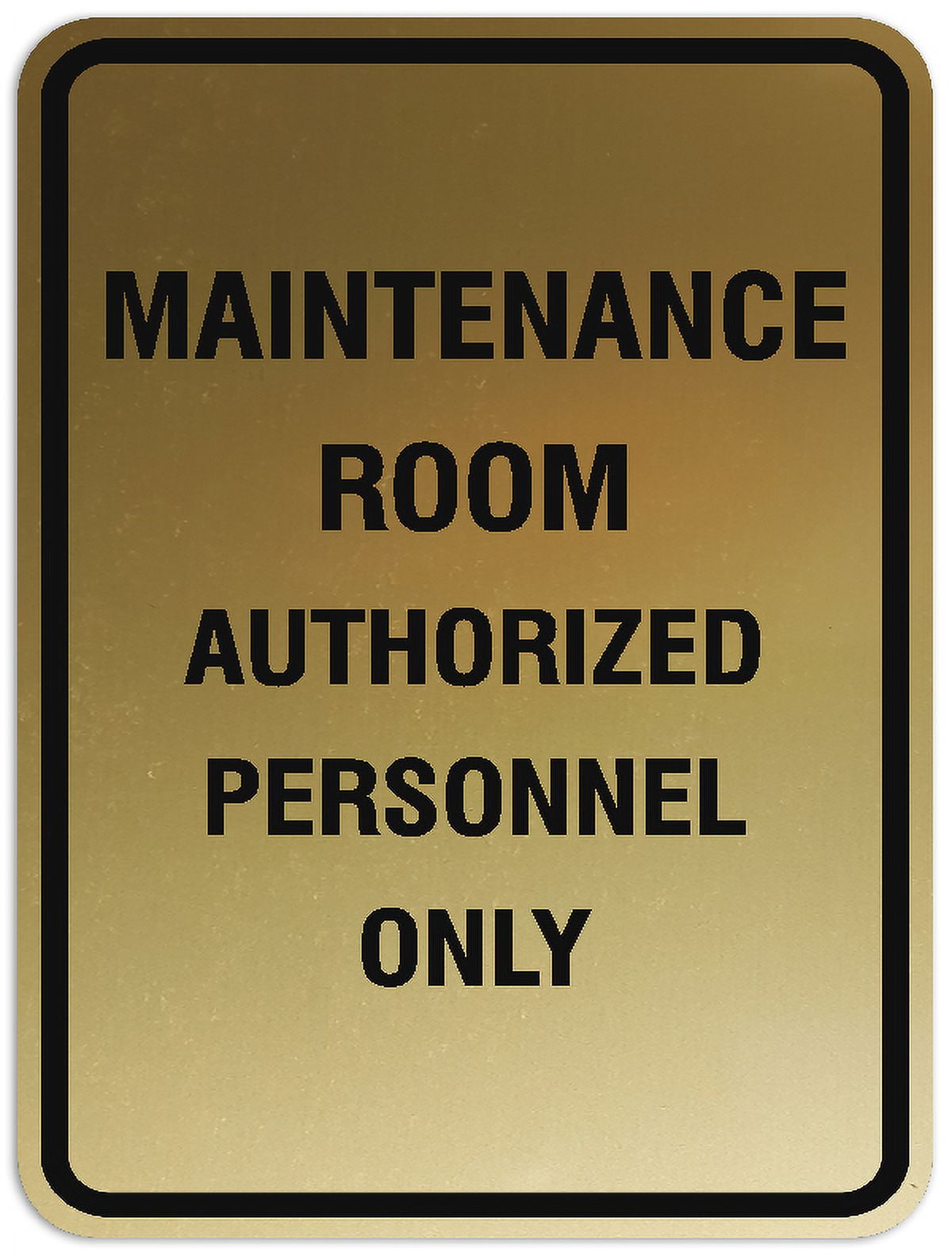 Signs ByLITA Portrait Round Maintenance Room Authorized Personnel Only ...
