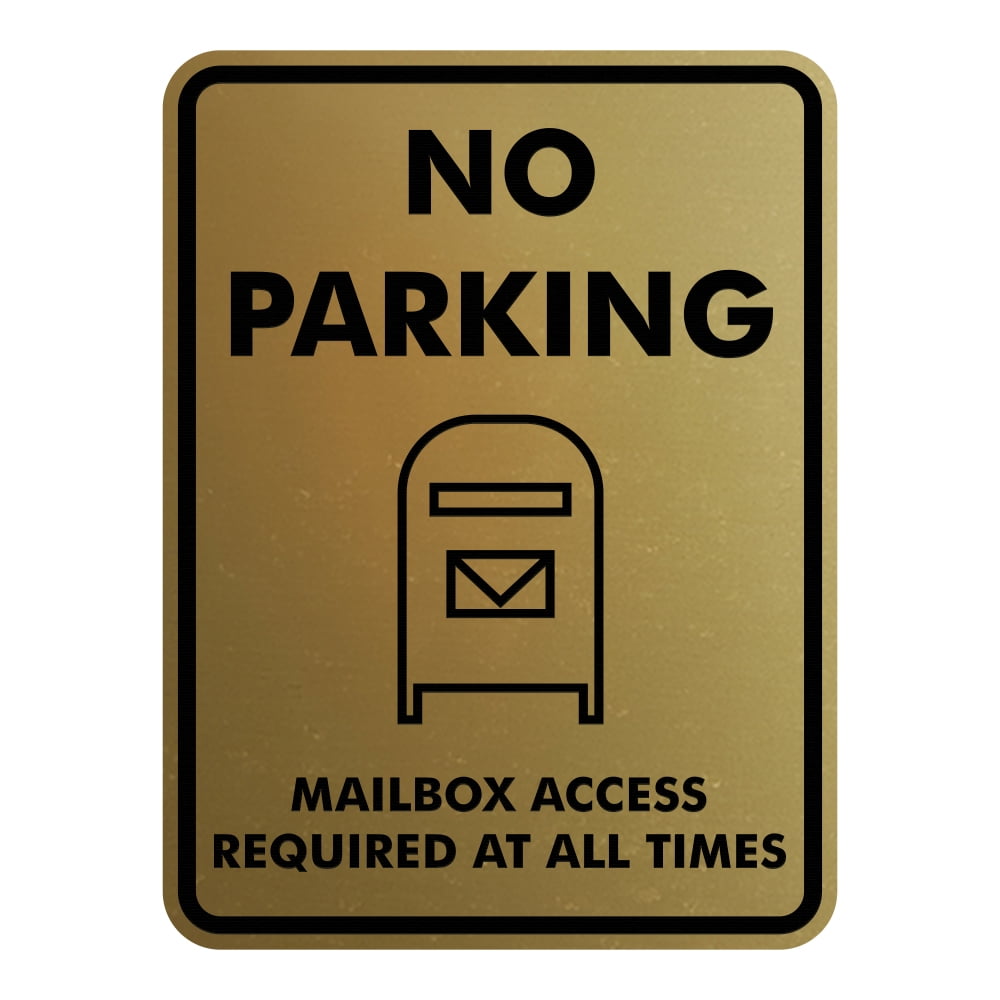 Signs ByLITA Portrait Round No Parking Mailbox Access Required at All ...