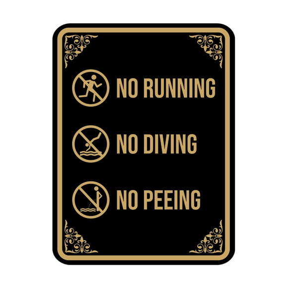 No Peeing The Pool Sign