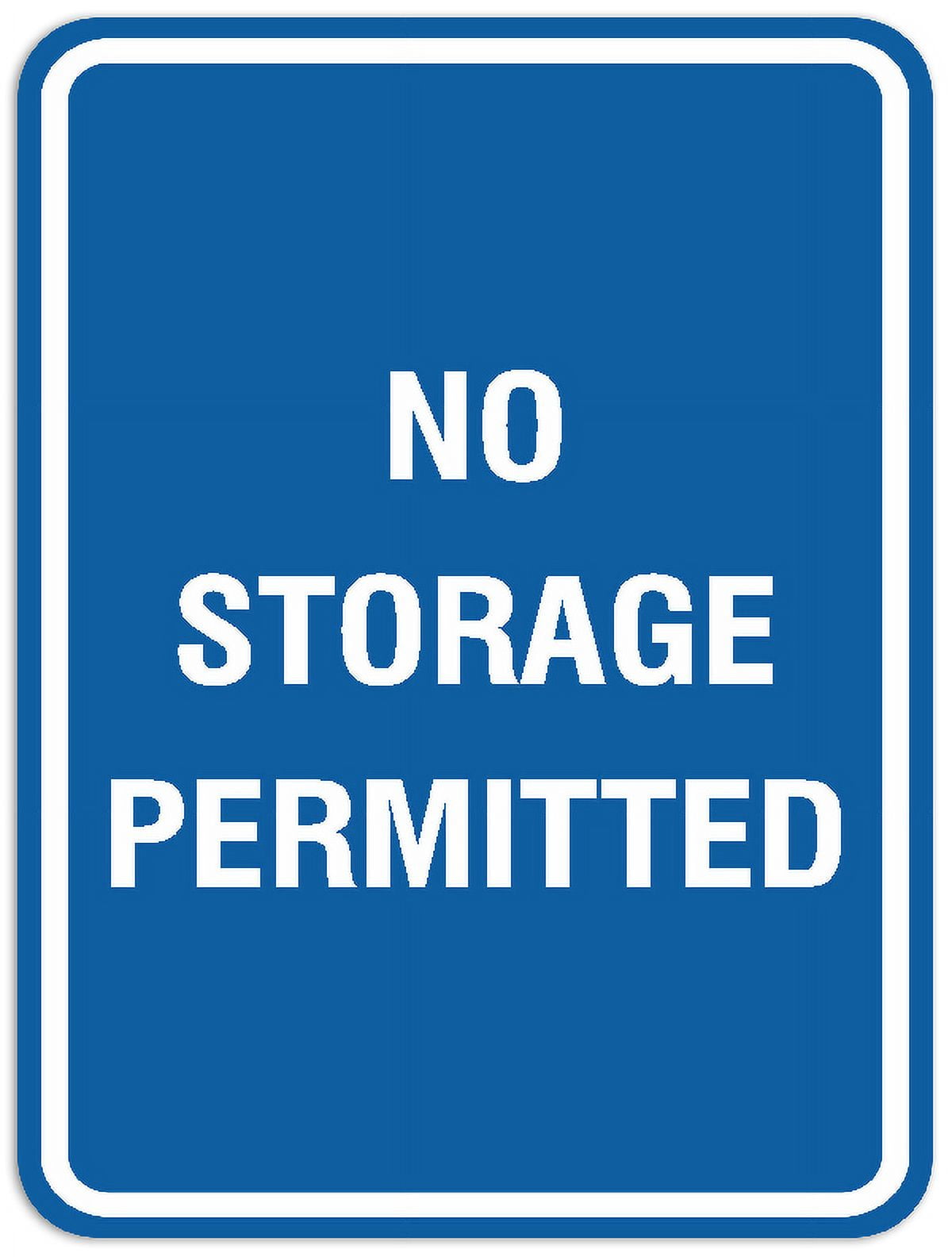 Signs ByLITA Portrait Round No Storage Permitted Sign - Laser-Engraved ...