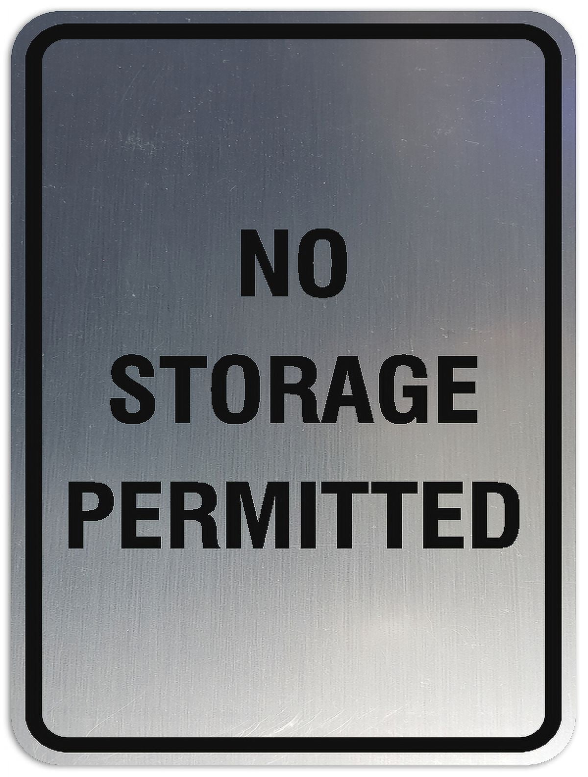 Signs ByLITA Portrait Round No Storage Permitted Sign - Laser-Engraved ...