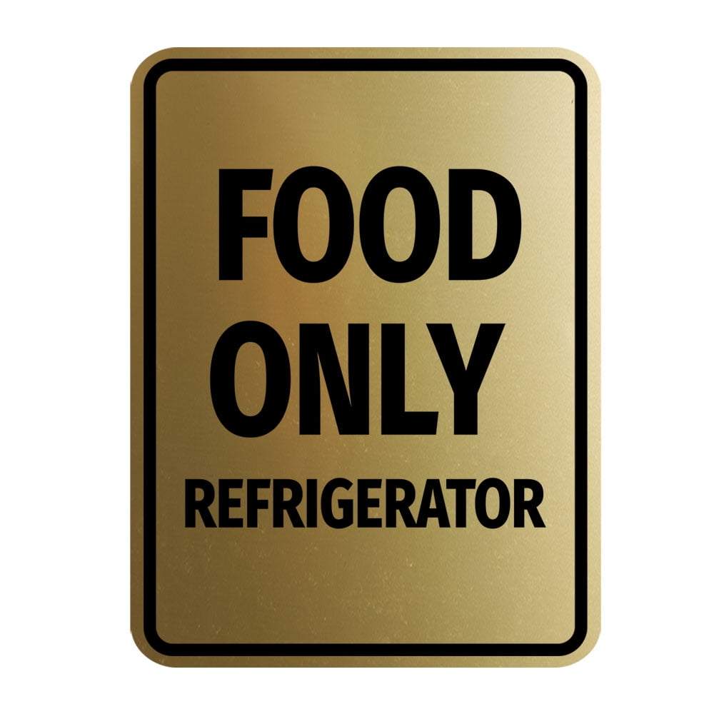 Signs ByLITA Portrait Round Notice: Food Only Refrigerator Door or Wall ...