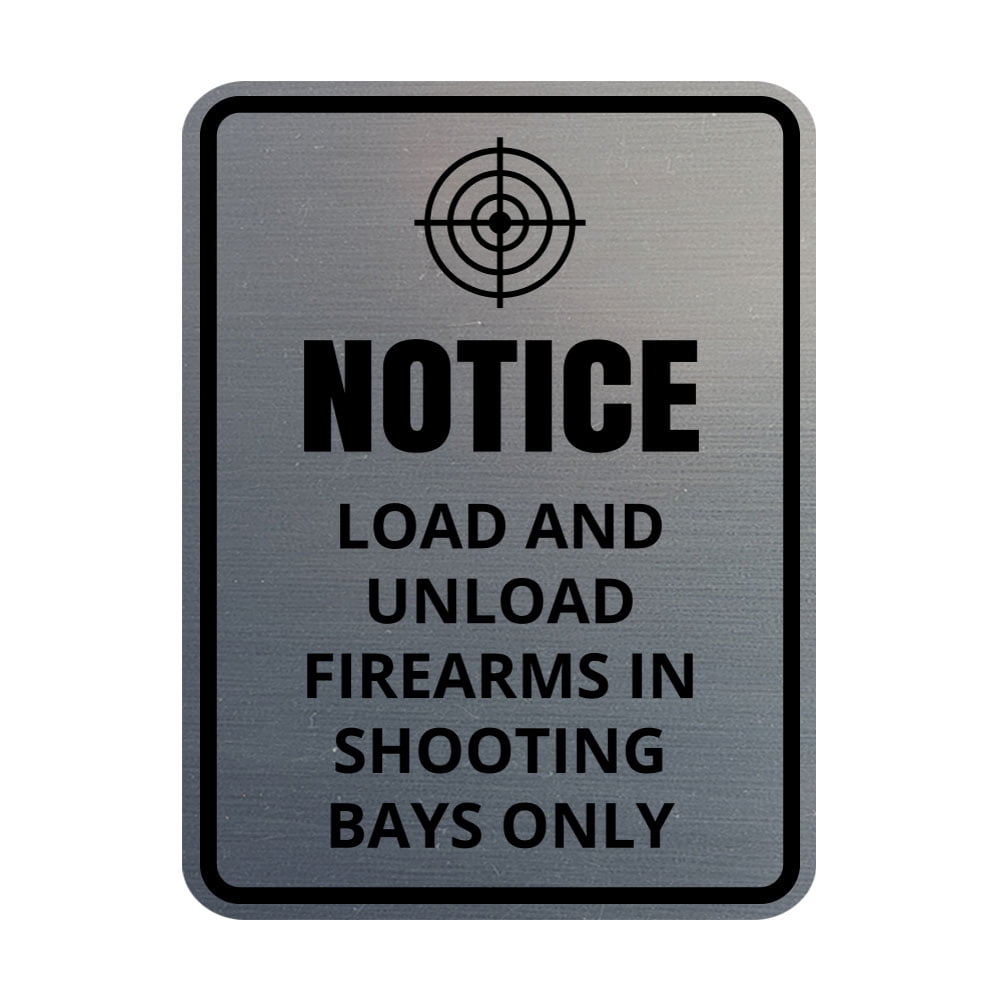 Signs ByLITA Portrait Round Notice: Load and Unload Firearms In ...