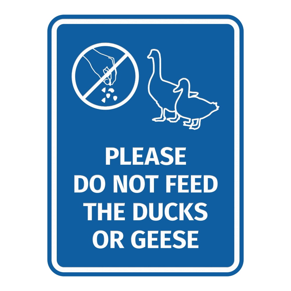 Signs ByLITA Portrait Round Please Do Not Feed The Ducks Or Geese ABS ...