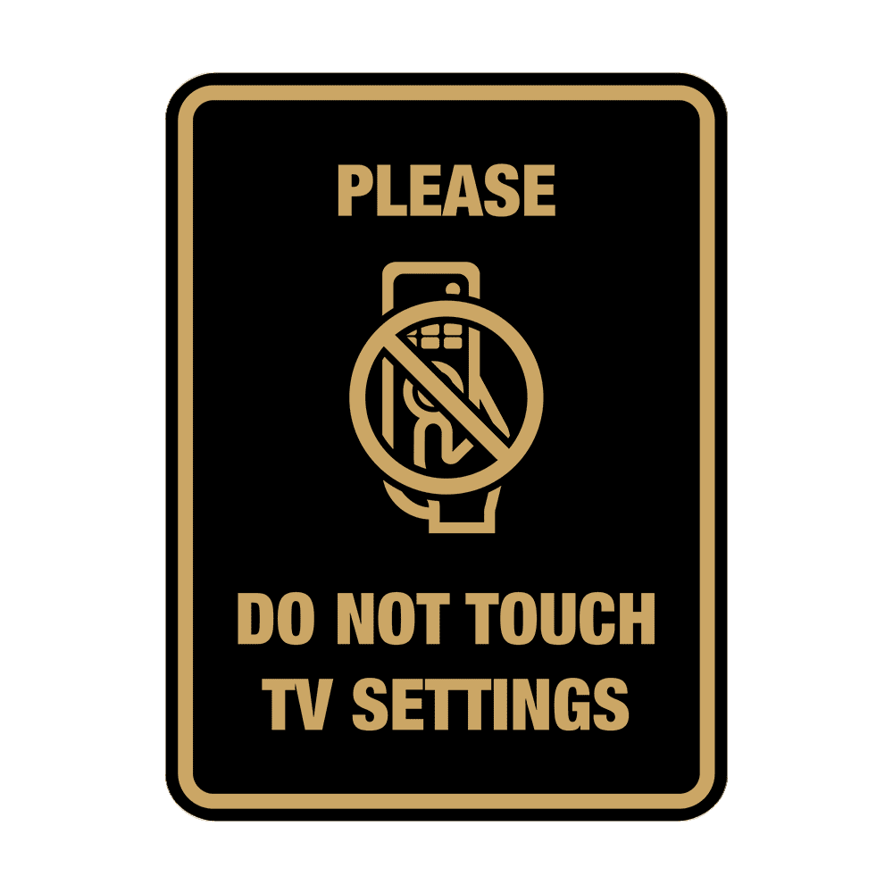 Signs ByLITA Portrait Round Please Do Not Touch TV Settings ABS Plastic ...