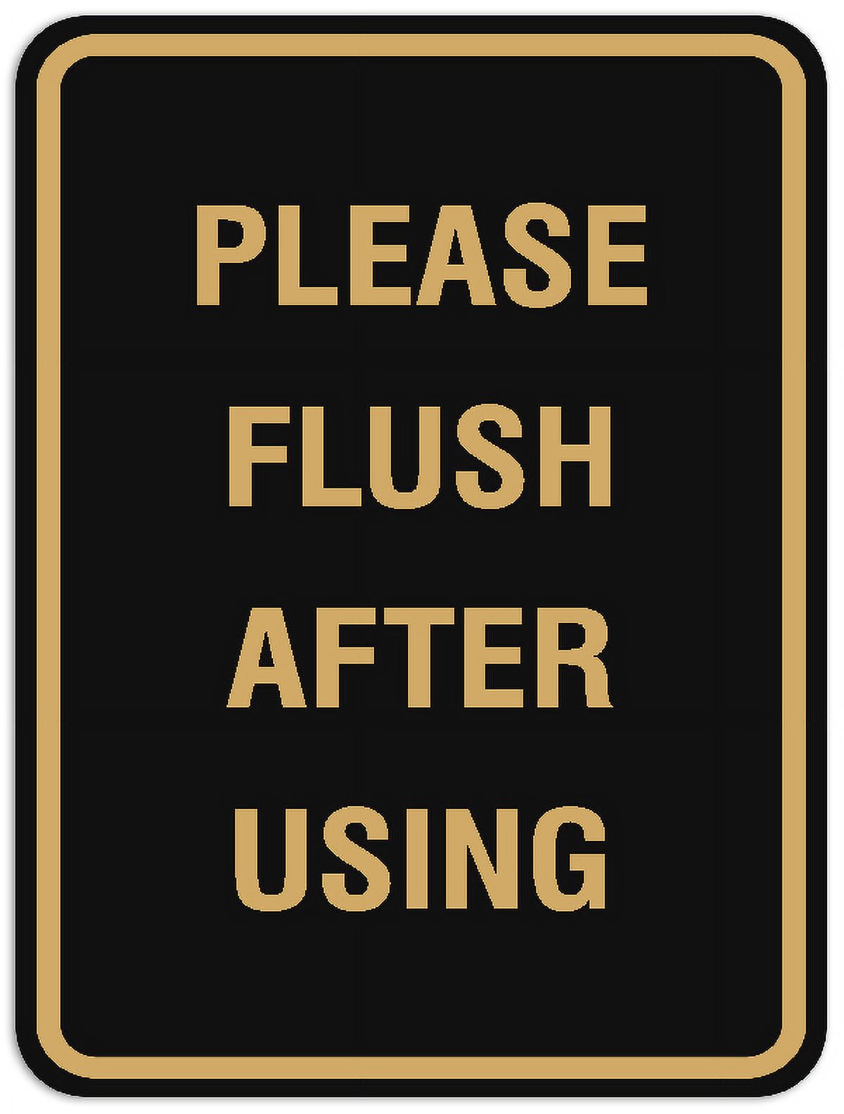 Signs ByLITA Portrait Round Please Flush After Use Sign - Laser ...
