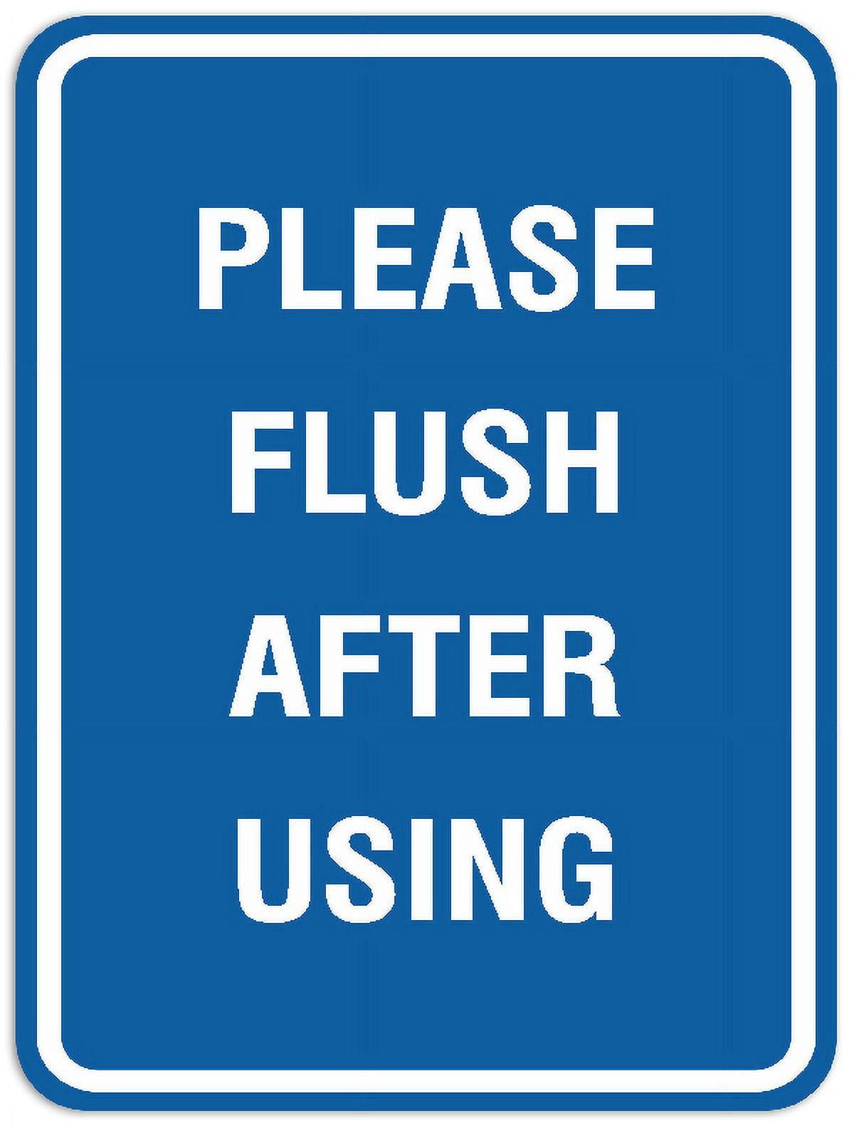 Signs ByLITA Portrait Round Please Flush After Use Sign - Laser ...