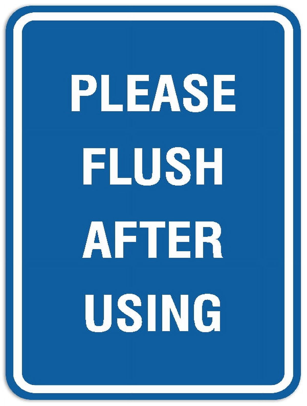 Signs ByLITA Portrait Round Please Flush After Use Sign - Laser ...