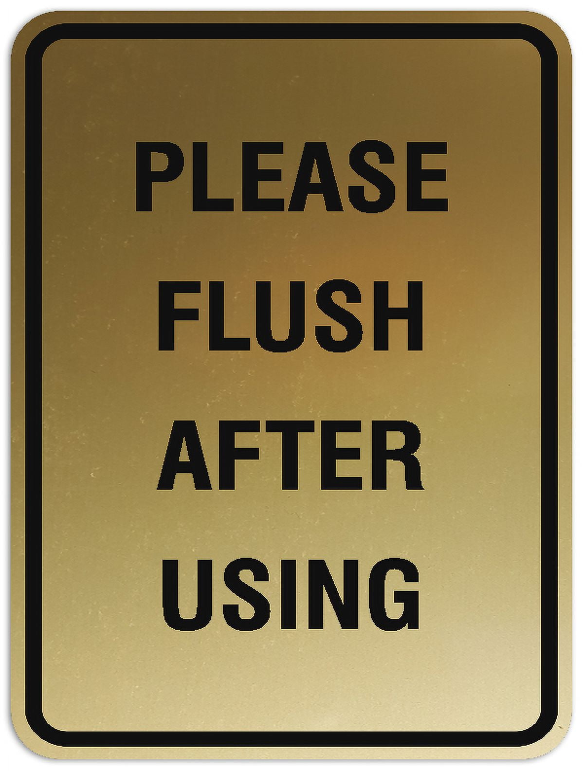 Signs ByLITA Portrait Round Please Flush After Use Sign - Laser ...