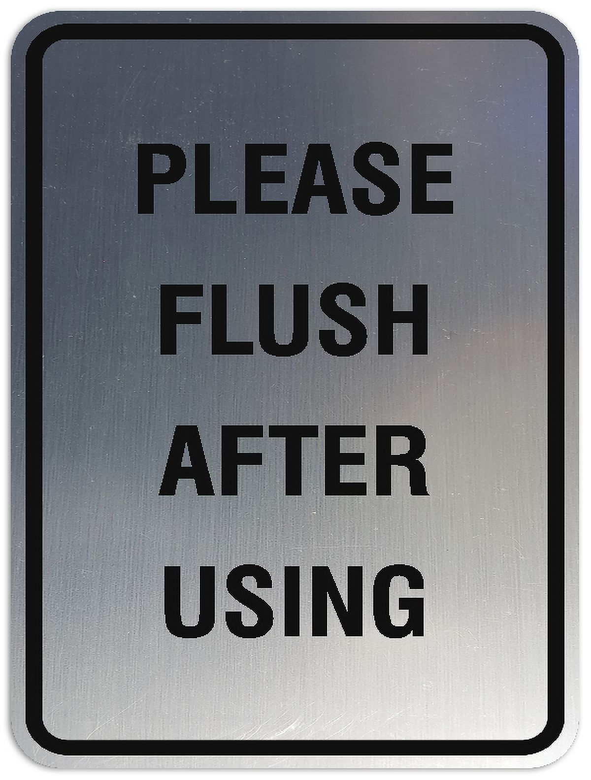 Signs ByLITA Portrait Round Please Flush After Use Sign - Laser ...