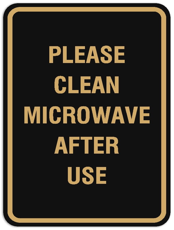 Signs ByLITA Portrait Round Please clean microwave after use Sign ...