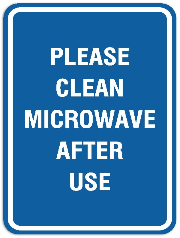 Signs ByLITA Portrait Round Please clean microwave after use Sign ...