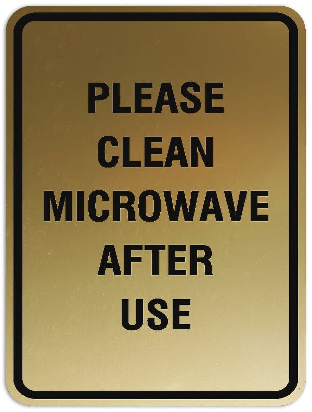 Signs ByLITA Portrait Round Please clean microwave after use Sign ...